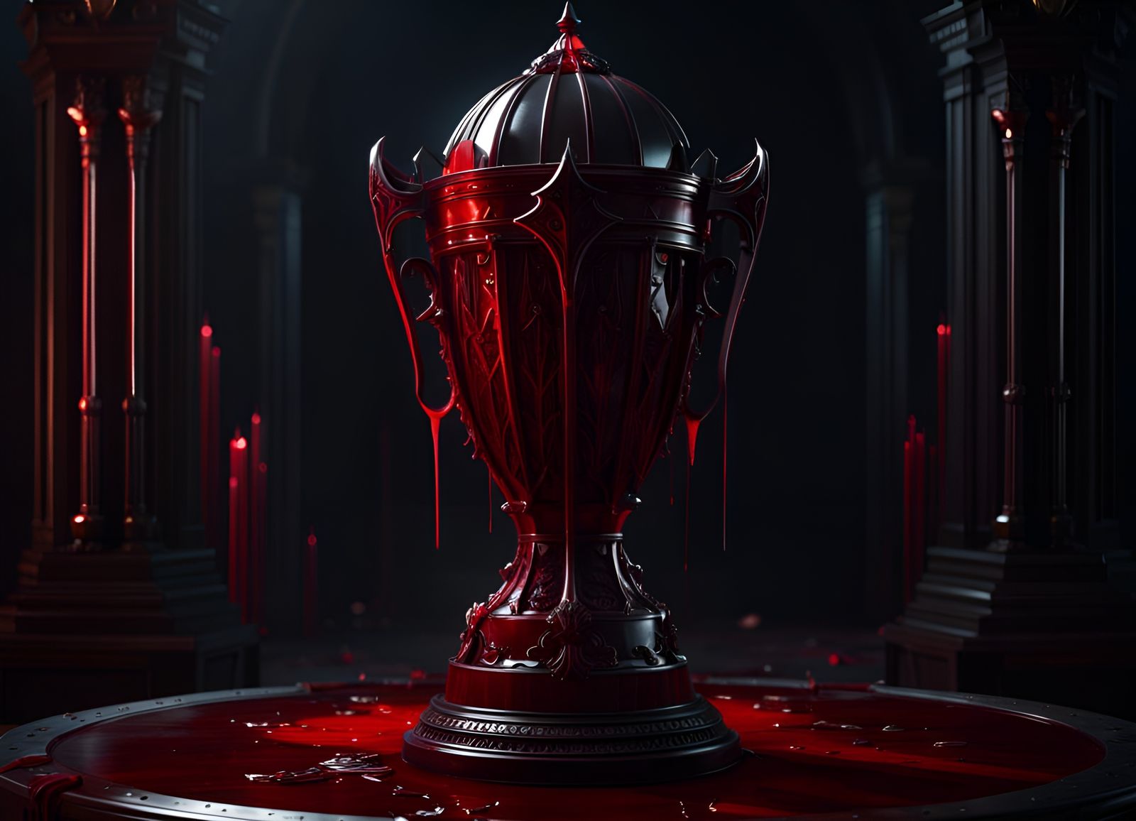 Dark Trophy of blood - AI Generated Artwork - NightCafe Creator