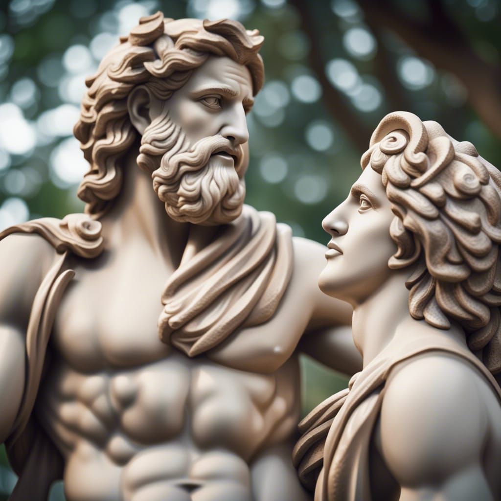 Sculpture of Greek Gods - AI Generated Artwork - NightCafe Creator