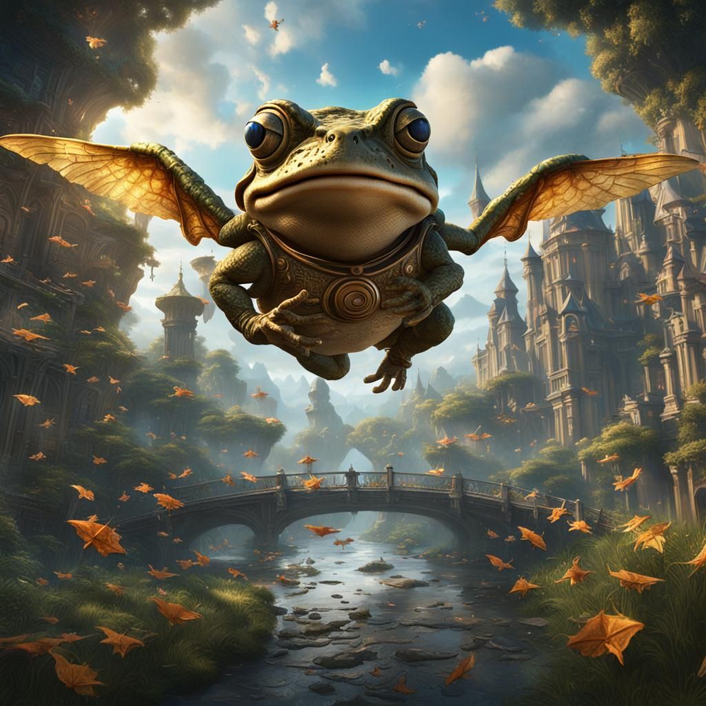 Flying Frog - AI Generated Artwork - NightCafe Creator