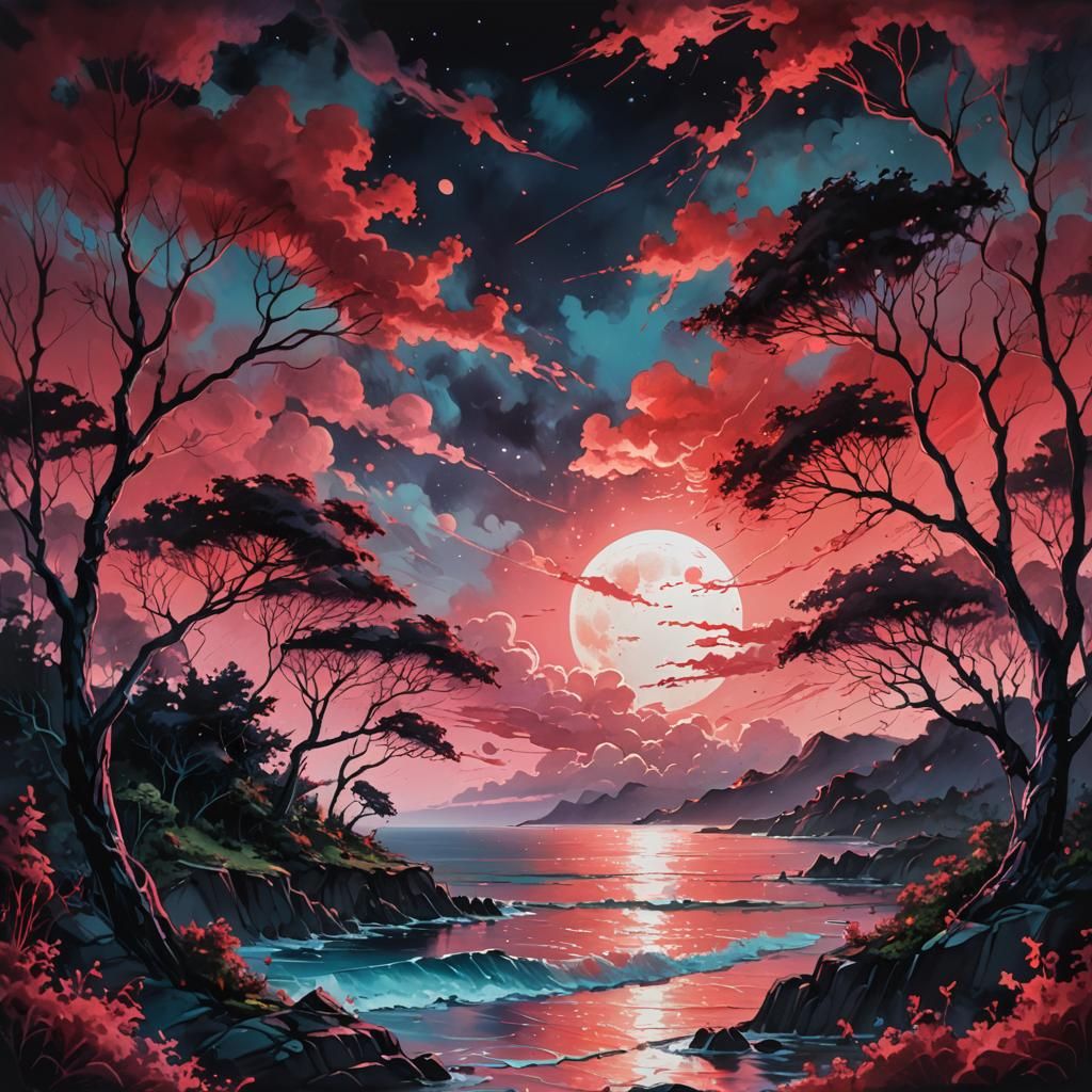 Moon's Luminance - AI Generated Artwork - NightCafe Creator