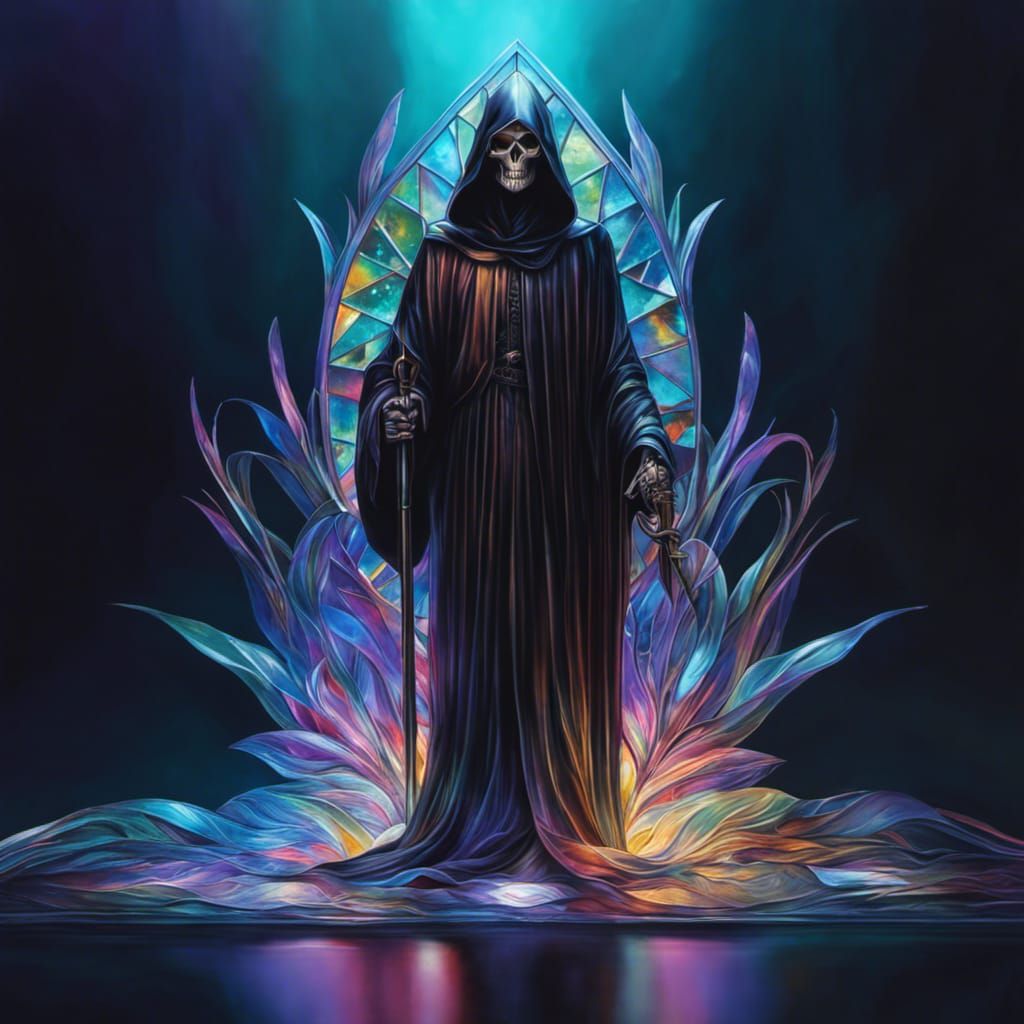 Reaper Glass Throne - AI Generated Artwork - NightCafe Creator
