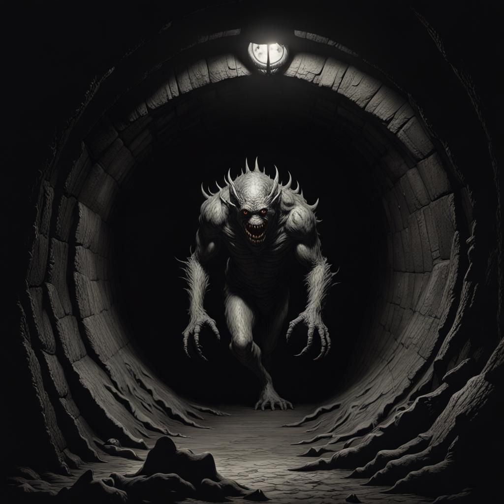 The Monster at the End of the Tunnel - AI Generated Artwork - NightCafe ...