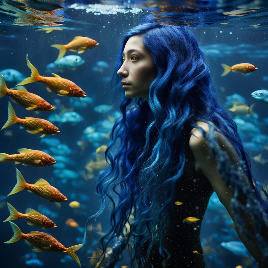 Modern Mermaid: - AI Generated Artwork - NightCafe Creator