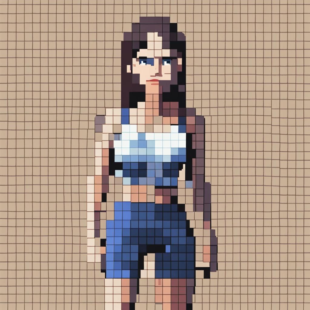 不細工？美人？ - 8-Bit Girl Pixel Art