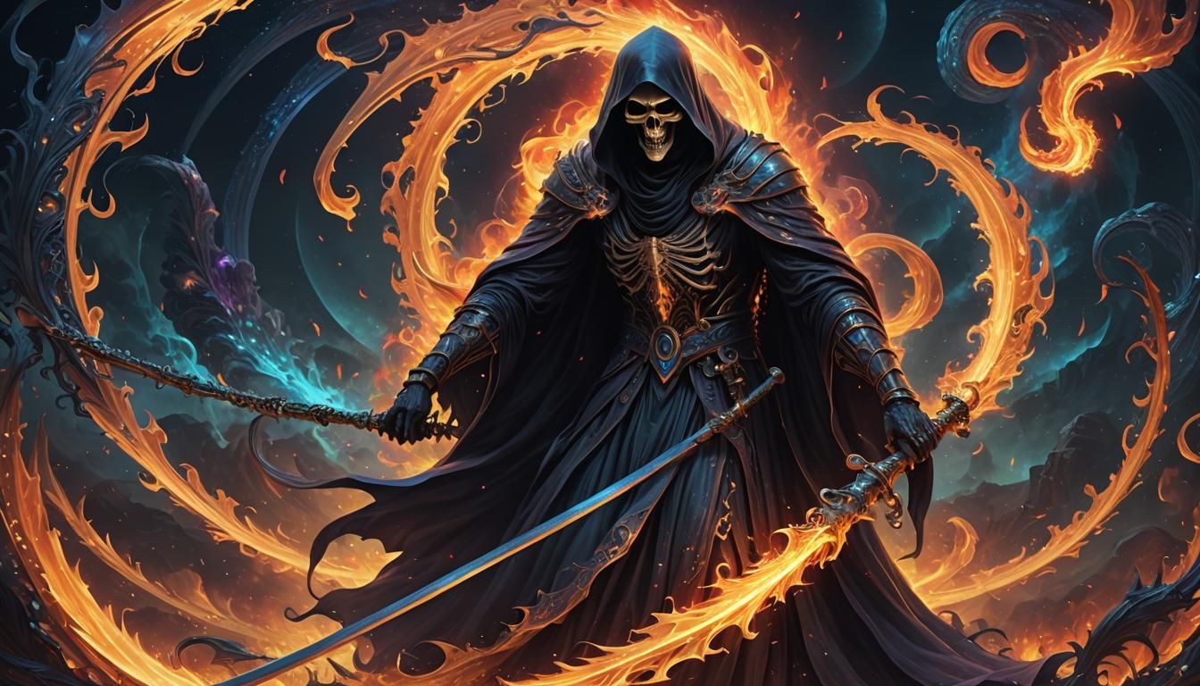 REAPER FIRE SWIRLIE - AI Generated Artwork - NightCafe Creator