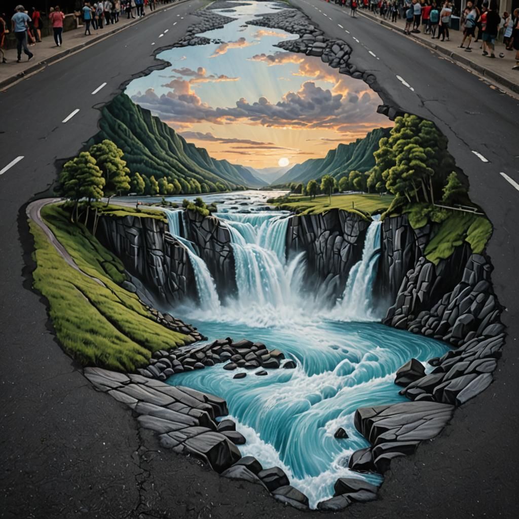 Chalk Fall - AI Generated Artwork - NightCafe Creator