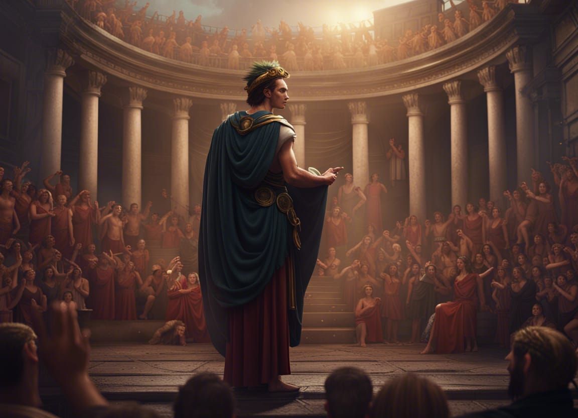 Roman Storyteller - AI Generated Artwork - NightCafe Creator