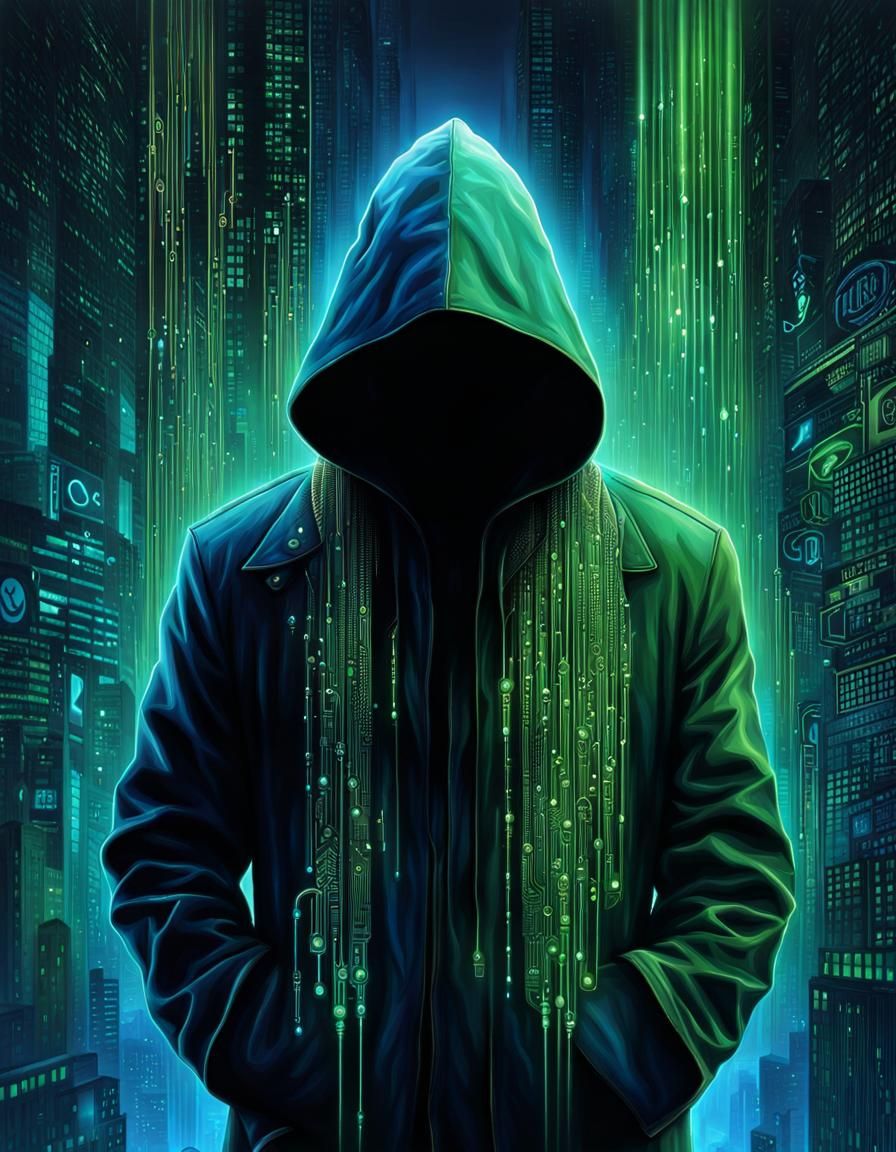 Faceless hacker - AI Generated Artwork - NightCafe Creator