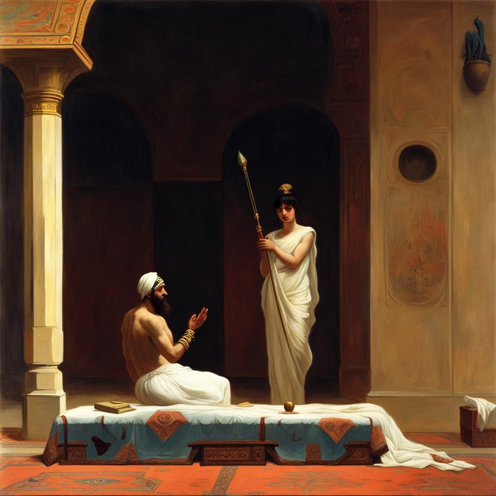 by Jean-Leon Gerome - AI Generated Artwork - NightCafe Creator