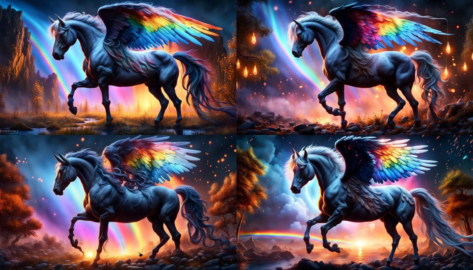 The Rainbow Pegasus - AI Generated Artwork - NightCafe Creator