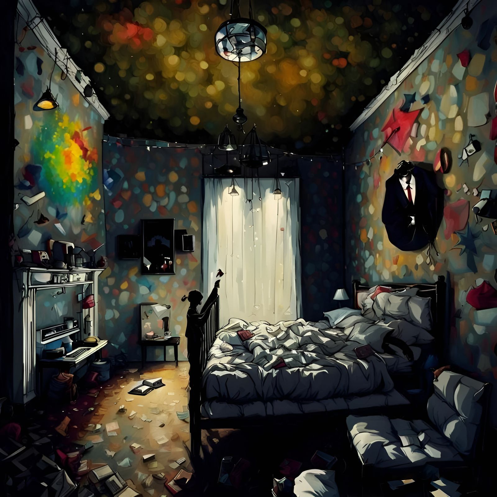 Trippy horror room - AI Generated Artwork - NightCafe Creator