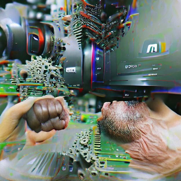 Man vs Machine 8K 3D - AI Generated Artwork - NightCafe Creator