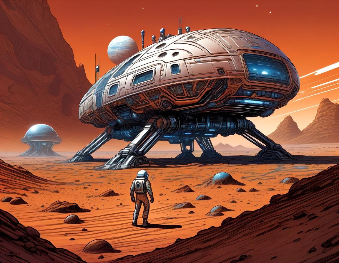 scientific research on Mars - AI Generated Artwork - NightCafe Creator