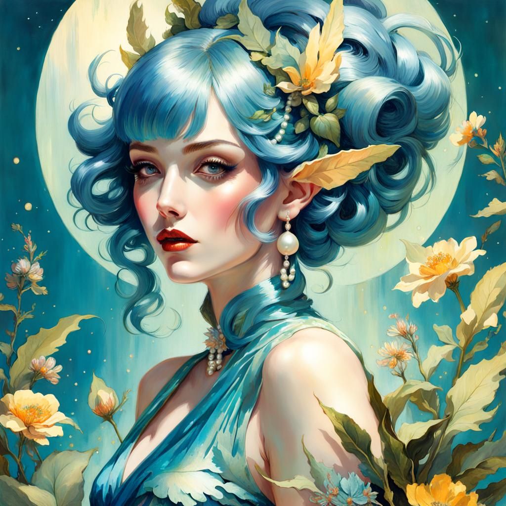 Moonlight Nymph - AI Generated Artwork - NightCafe Creator