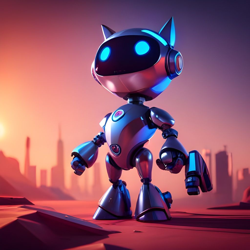 Cute robocop robocat - AI Generated Artwork - NightCafe Creator