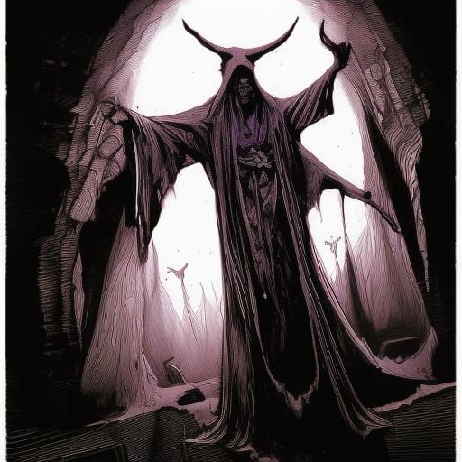 Demonic Looming Shadow - AI Generated Artwork - NightCafe Creator