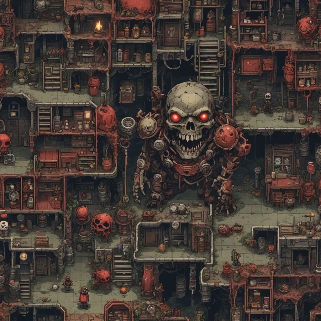 Concept Art: Biomechanical Lab Skeleton Boss #1 - AI Generated Artwork ...