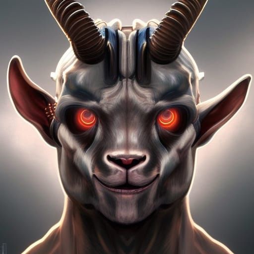Cyborg Goat 2 - AI Generated Artwork - NightCafe Creator