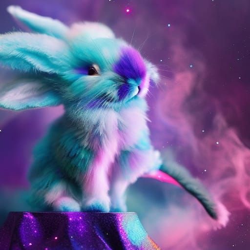 Galaxy bunny - AI Generated Artwork - NightCafe Creator