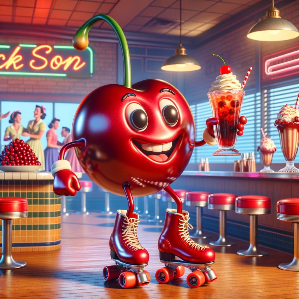 Cherry Float - AI Generated Artwork - NightCafe Creator