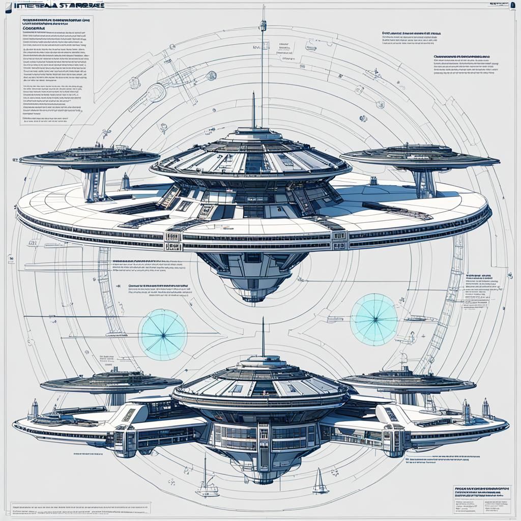 printscreen schematics of a cutting-edge interstellar starbase with ...