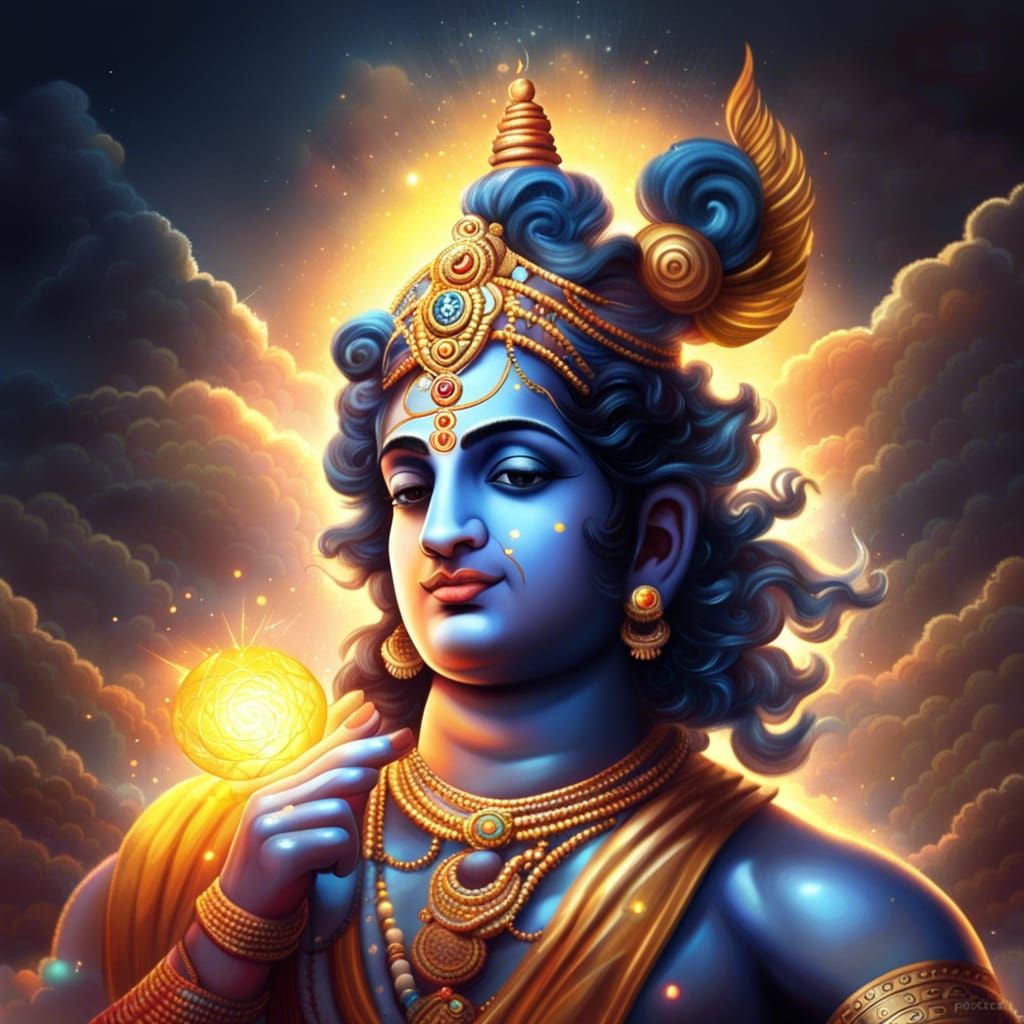 Lord Krishna🙏 - AI Generated Artwork - NightCafe Creator