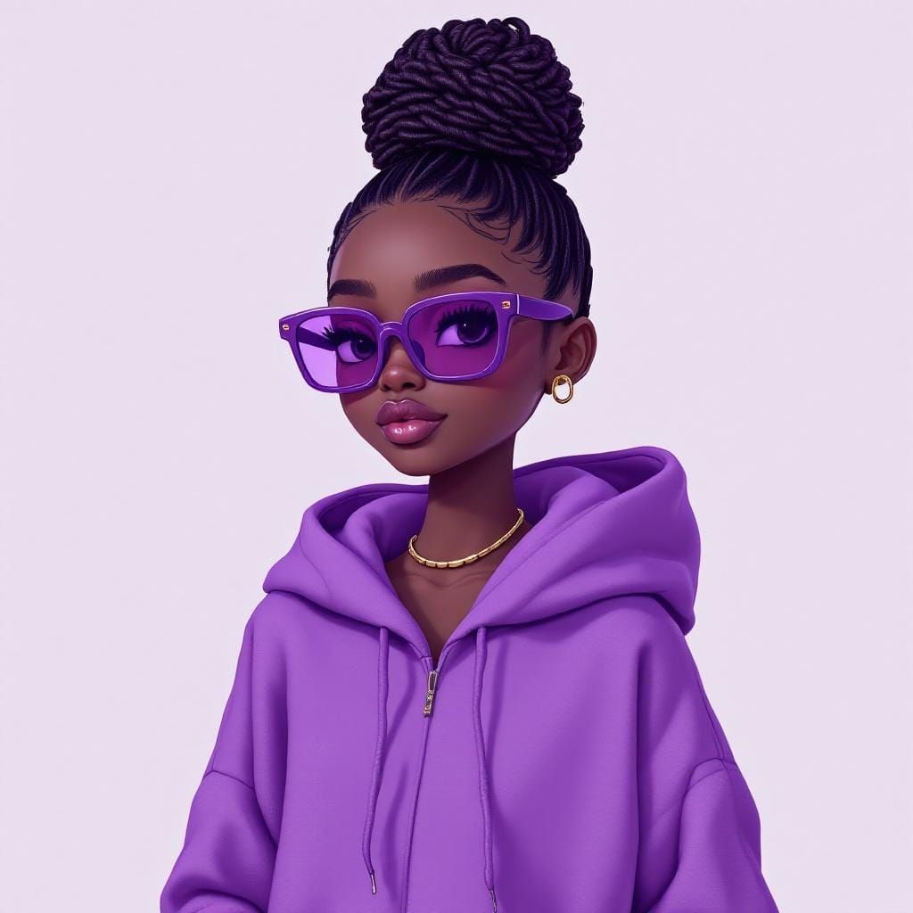 Confident Woman in Bratz x Chibi Style - AI Art