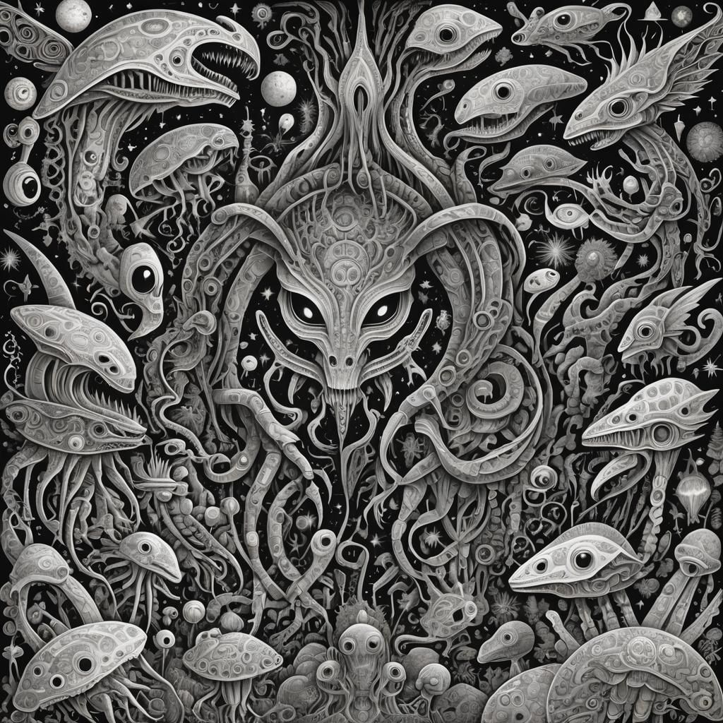 World of aliens pattern - AI Generated Artwork - NightCafe Creator