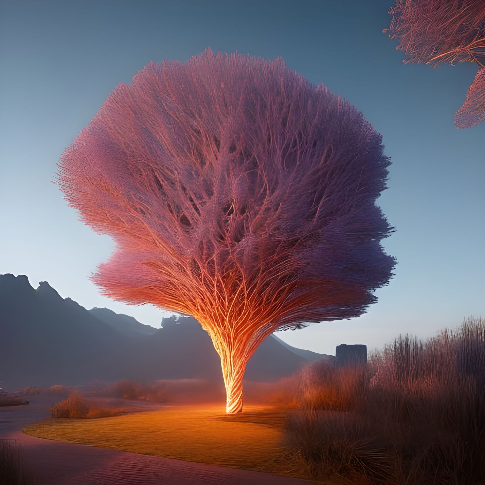 Majestic Yarn Tree - AI Generated Artwork - NightCafe Creator