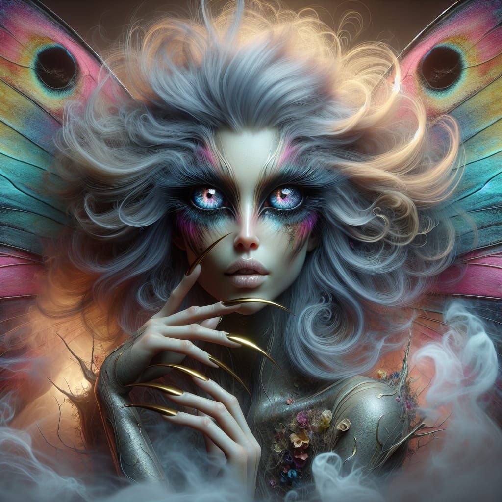 Fantasy Moth Fae - AI Generated Artwork - NightCafe Creator