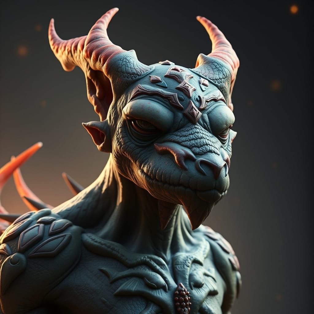 Fantastical Ovoid Tailsmen Concept Art in Deep Col... - AI Art