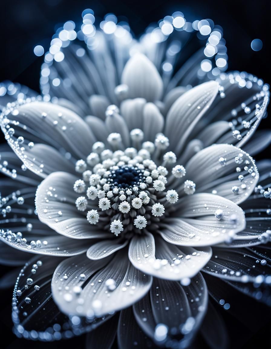 Frosty flower - AI Generated Artwork - NightCafe Creator
