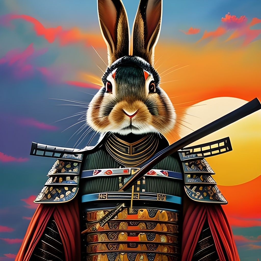 Rabbit Samurai - AI Generated Artwork - NightCafe Creator