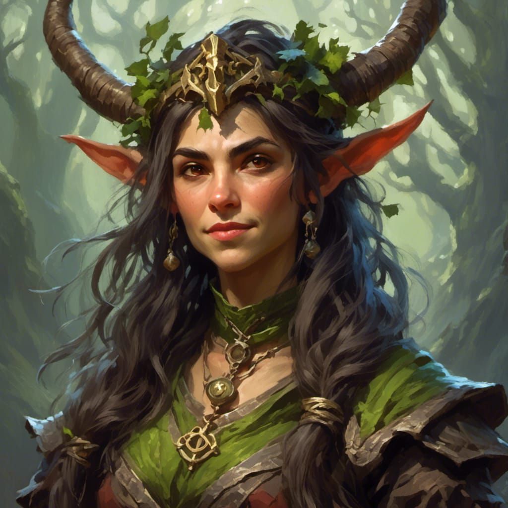 Druid - Fantasy Druid Portrait in a Mystical Forest