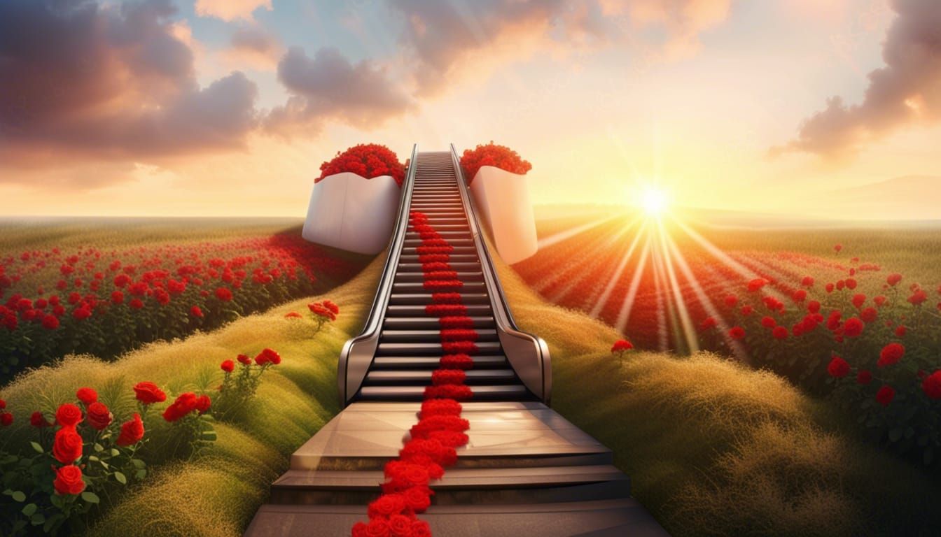 An Escalator To Heaven - AI Generated Artwork - NightCafe Creator