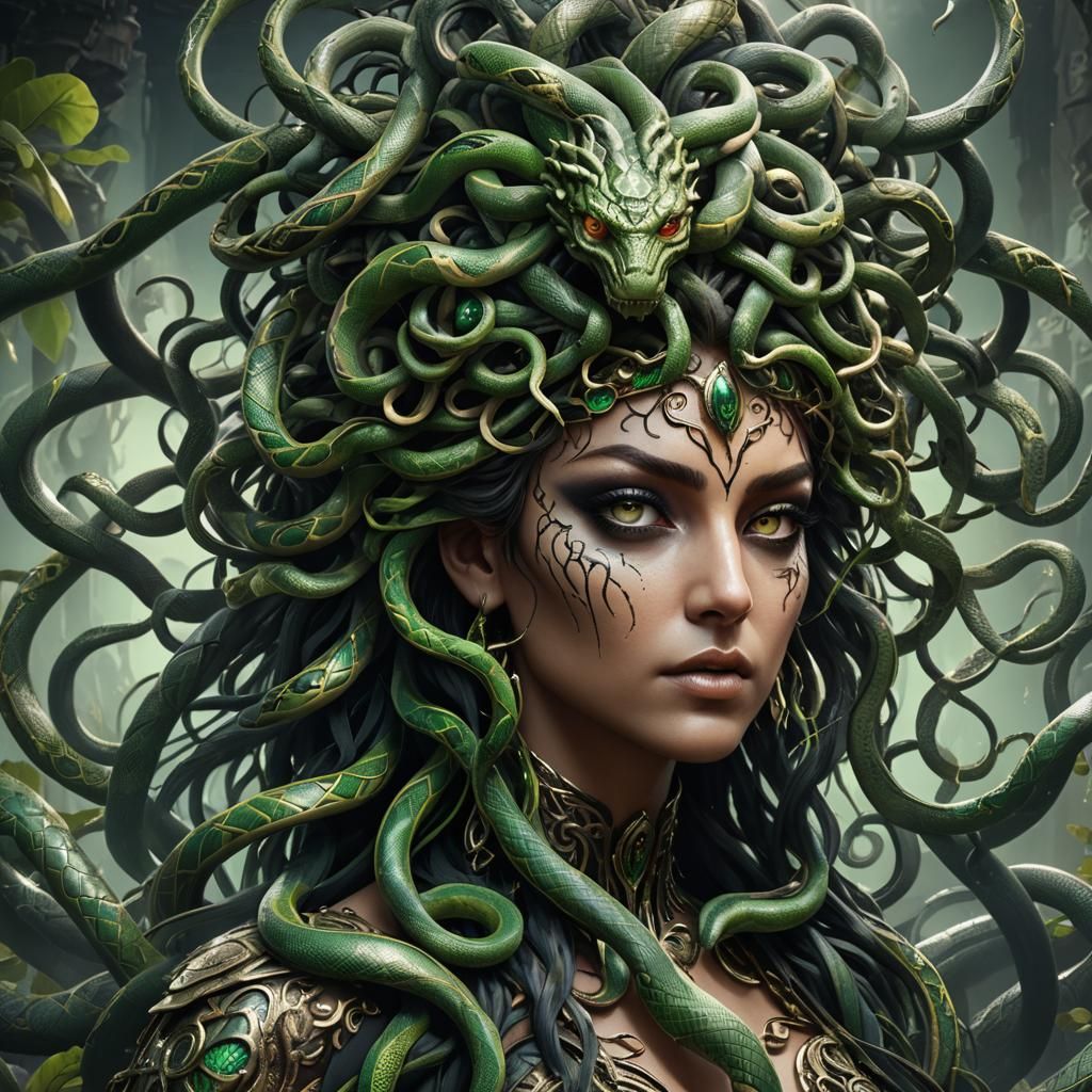 Medusa the Mythical Monster - AI Generated Artwork - NightCafe Creator