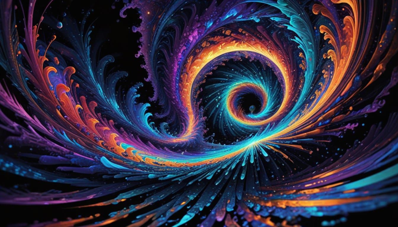 Abstract Iridescent Portraits of Cosmic Kinematics... - AI Art