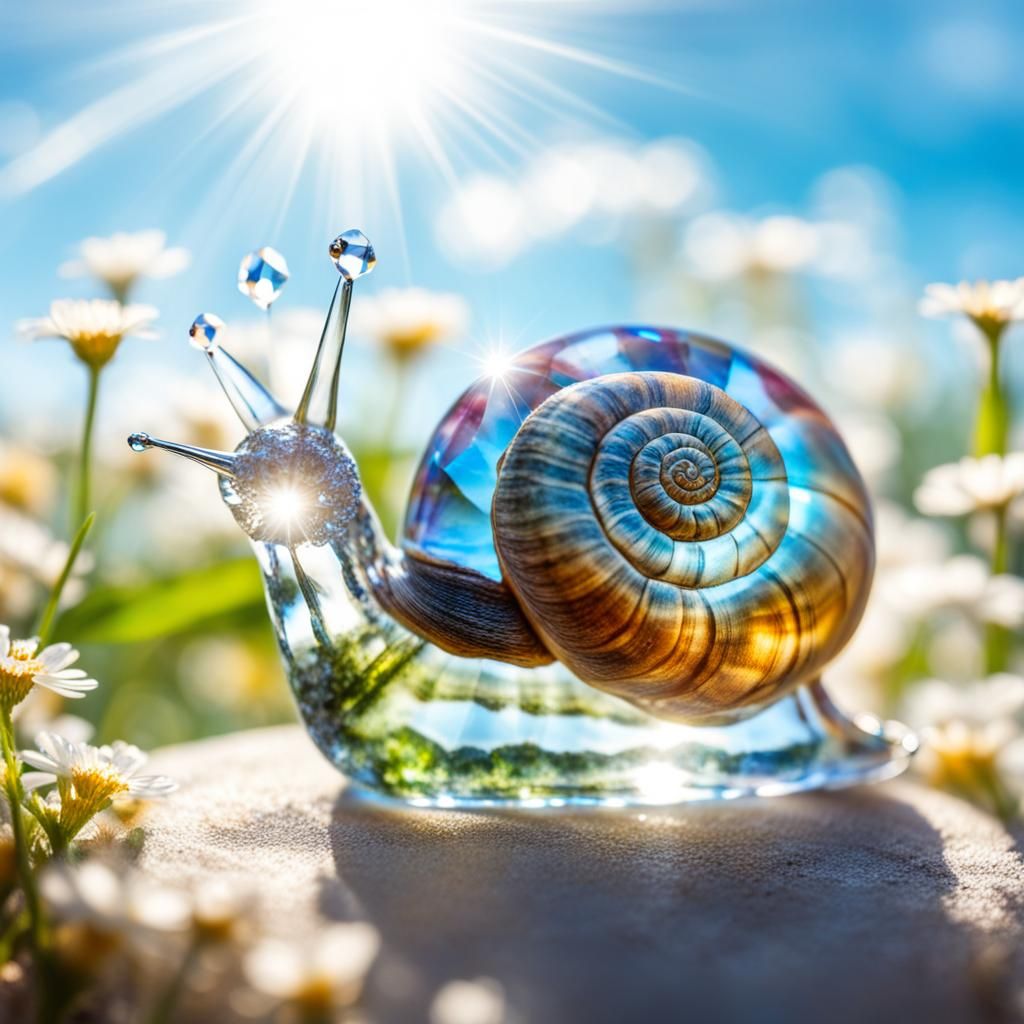Crystal snail - AI Generated Artwork - NightCafe Creator