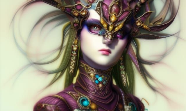 Harlequin Yoshitaka Amano, Fantasy Character, by Lord Elboron - AI ...