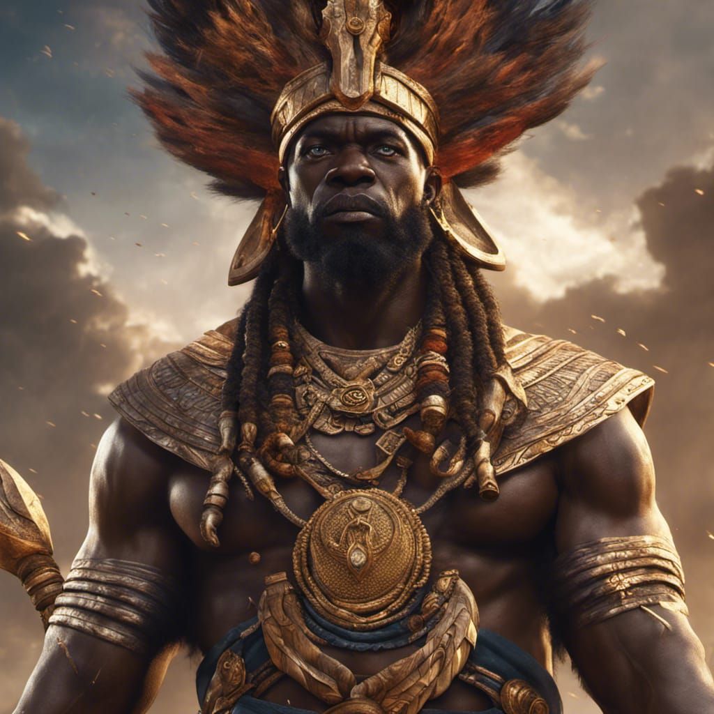 Portrait of Amadioha, God of Thunder and Lightning - AI Generated ...