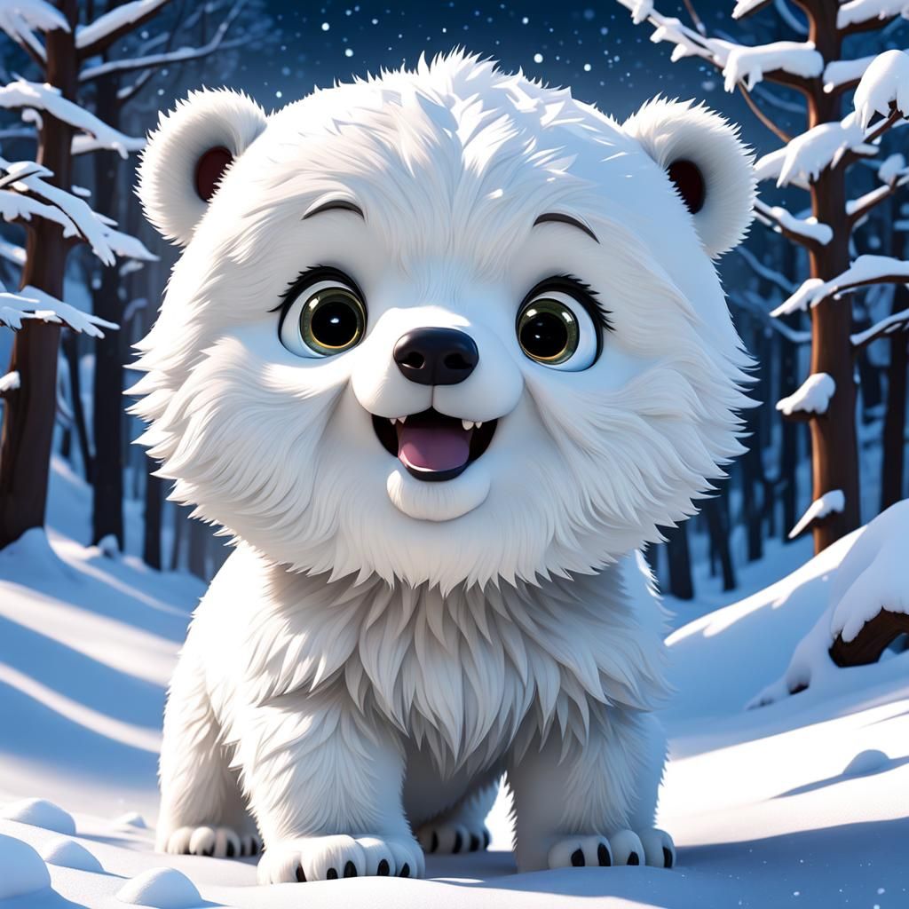 Cute icebear (D) - AI Generated Artwork - NightCafe Creator