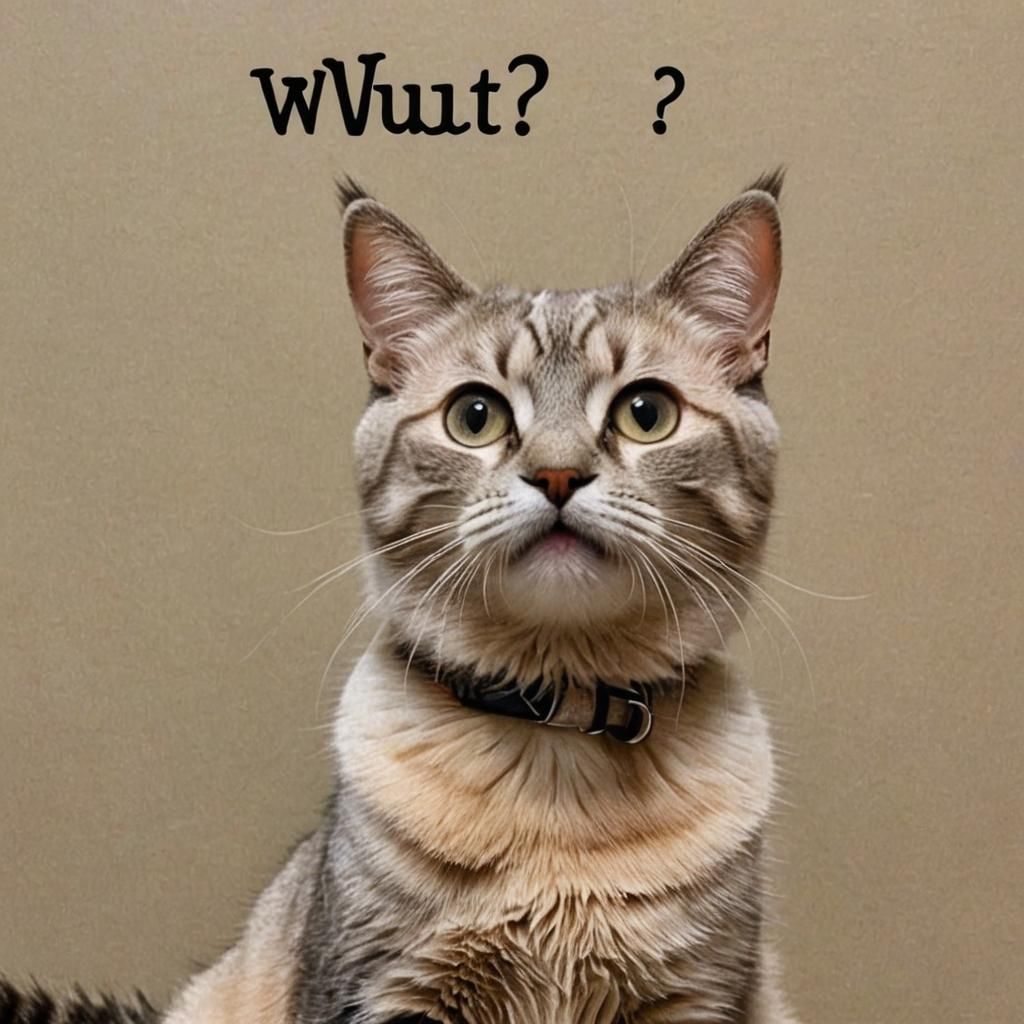 Cat meme : "WUT?" - AI Generated Artwork - NightCafe Creator