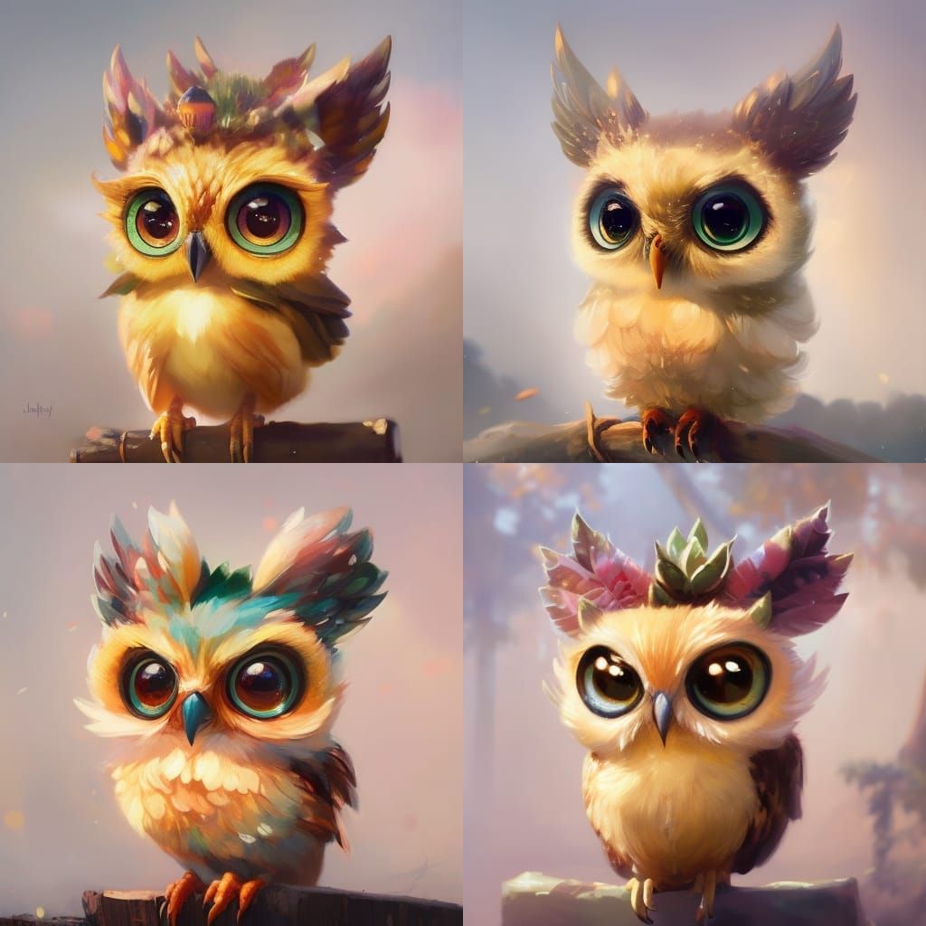 the shot of an adorable chibi pinneaple owl :: awwchang :: miles-df ...
