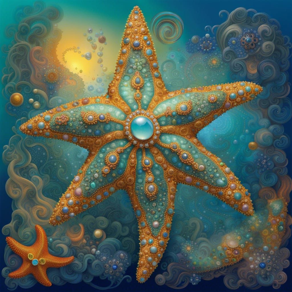 Cosmic Starfish 3 - AI Generated Artwork - NightCafe Creator