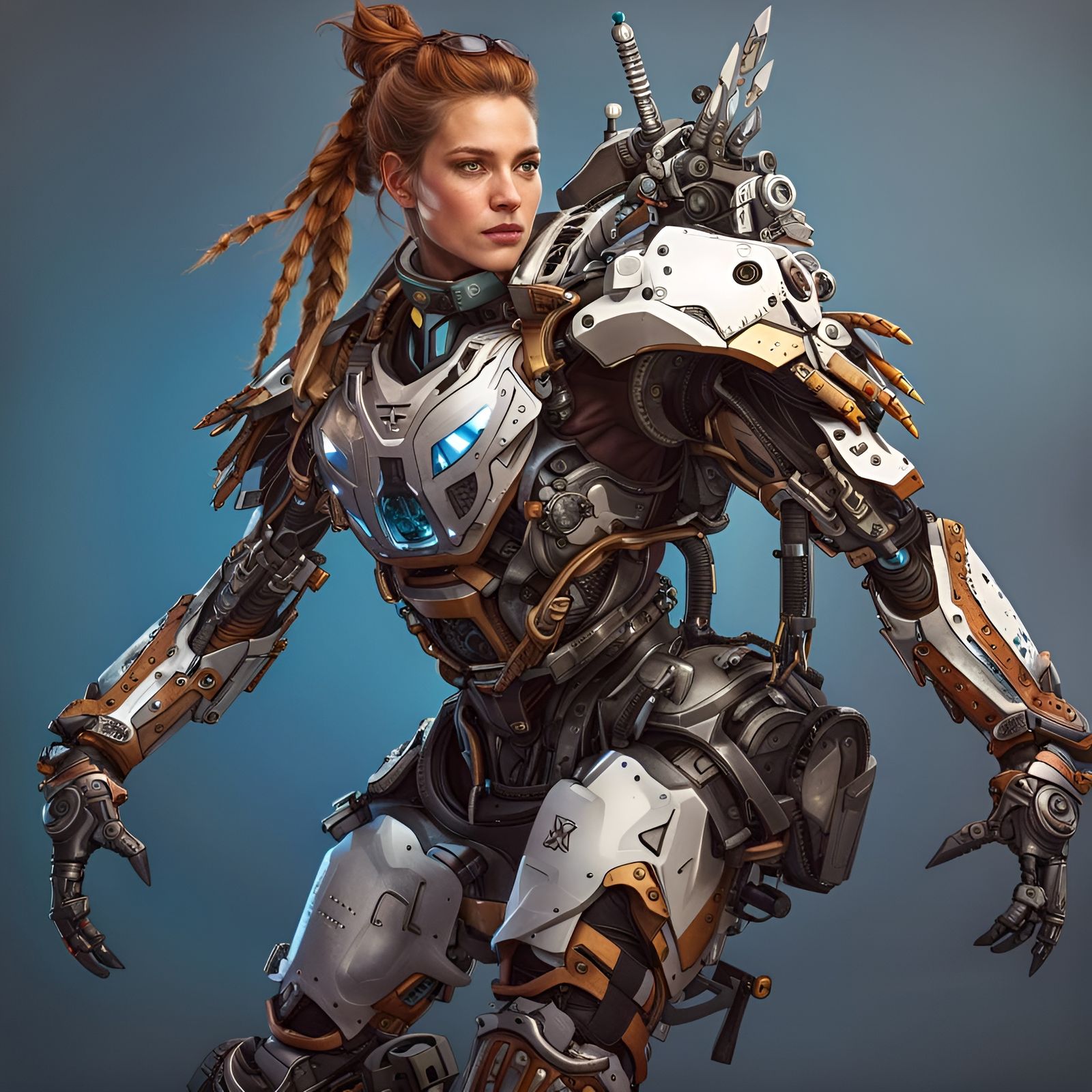 Robot Lady - AI Generated Artwork - NightCafe Creator