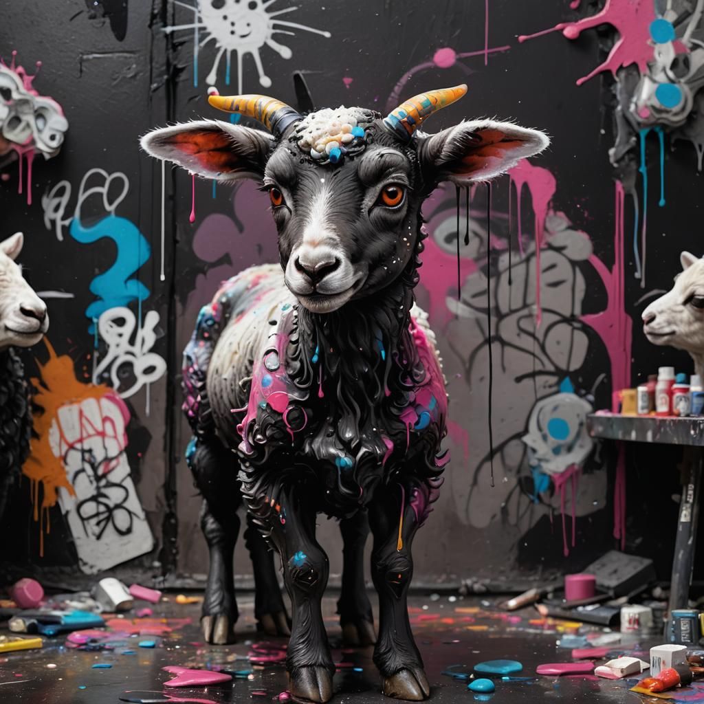 Goth Lamb - AI Generated Artwork - NightCafe Creator