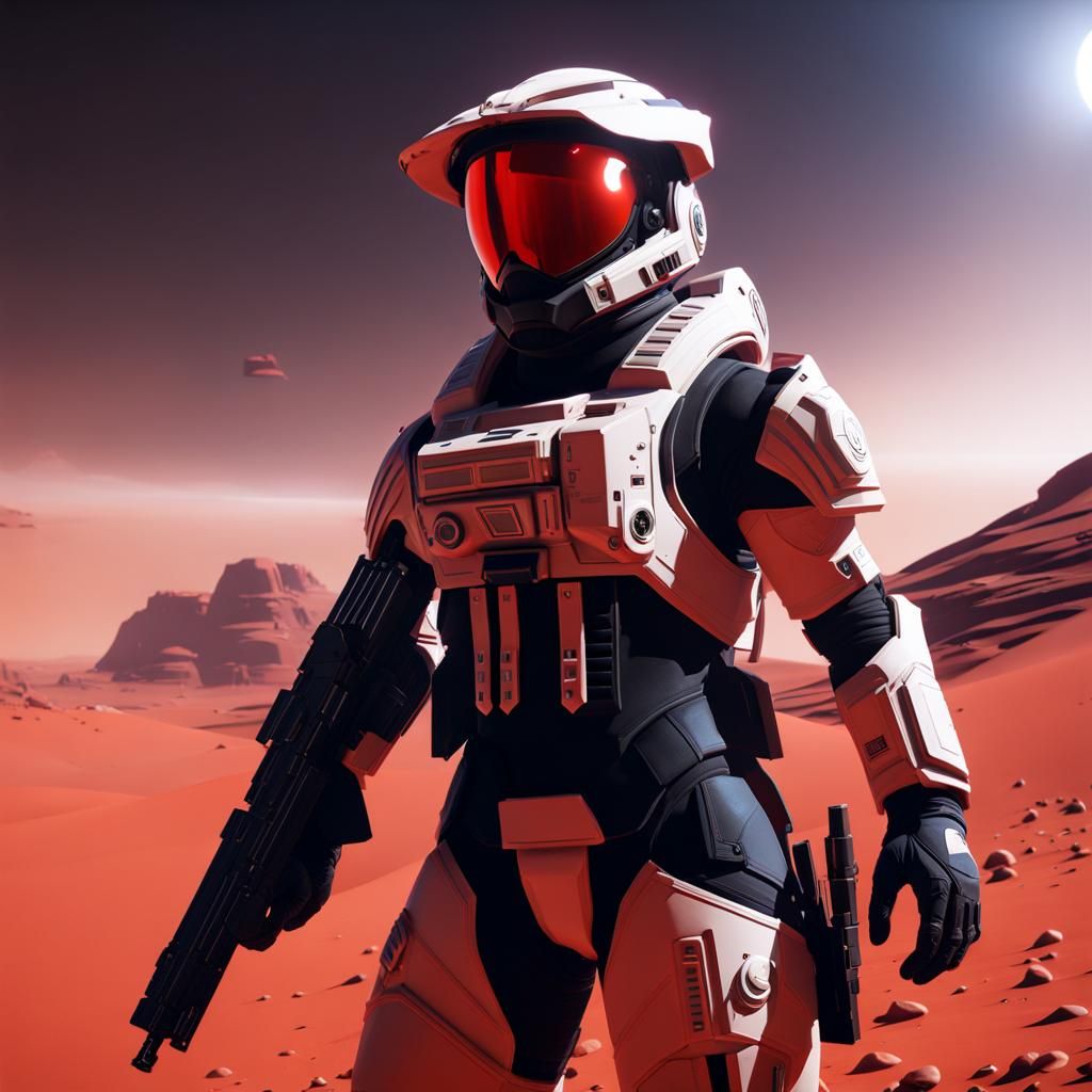 Mars Marine on patrol - AI Generated Artwork - NightCafe Creator