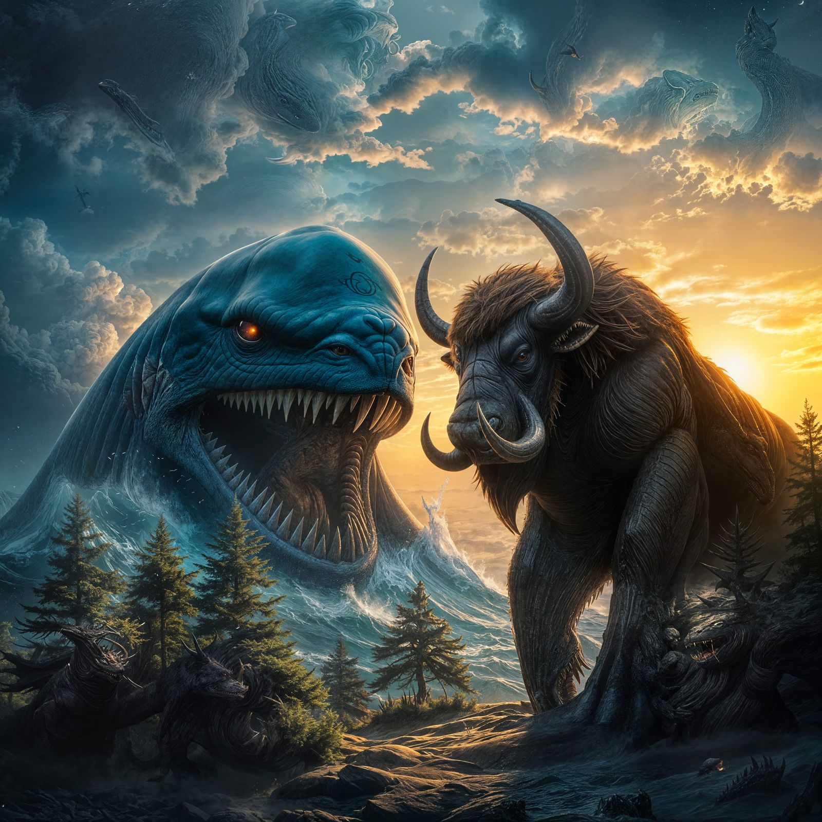 Leviathan and Behemoth - Leviathan vs Behemoth: Epic Sea Mon...