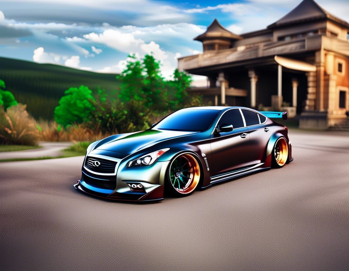 Widebody Infiniti Frankenstein - AI Generated Artwork - NightCafe Creator