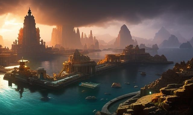 Atlantis, - AI Generated Artwork - NightCafe Creator